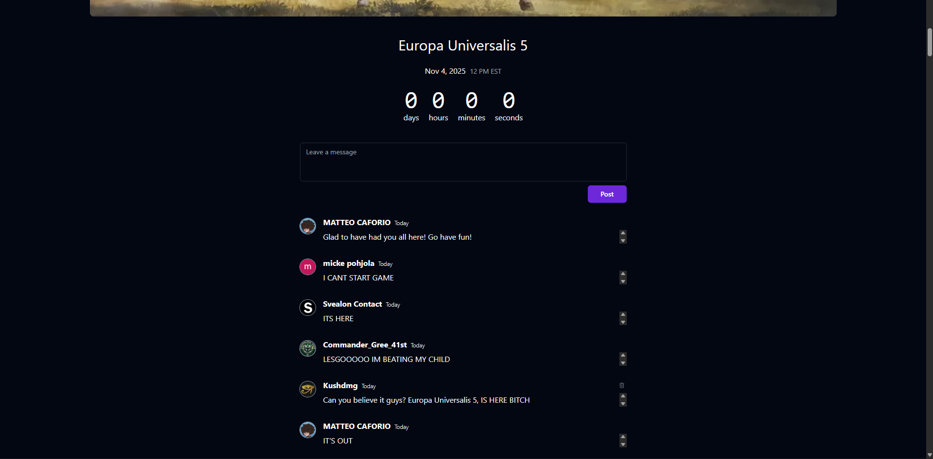 EU5 Release Craziness Thread and Free Talk | Page 737 | Paradox Interactive Forums